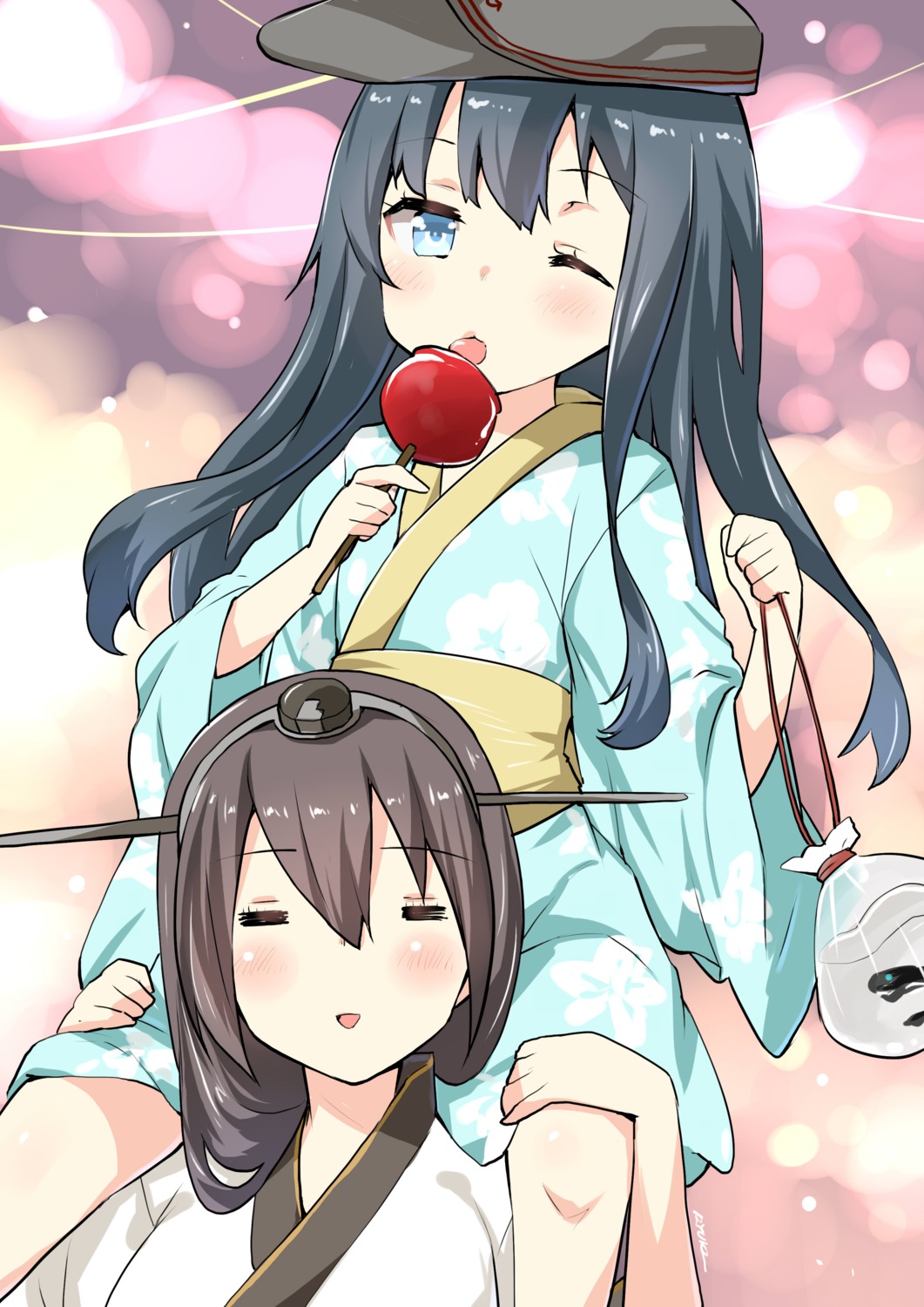 ryuki (pixiv 2328) kantai collection akatsuki (kancolle) nagato (kancolle) yukata | #331762 ...